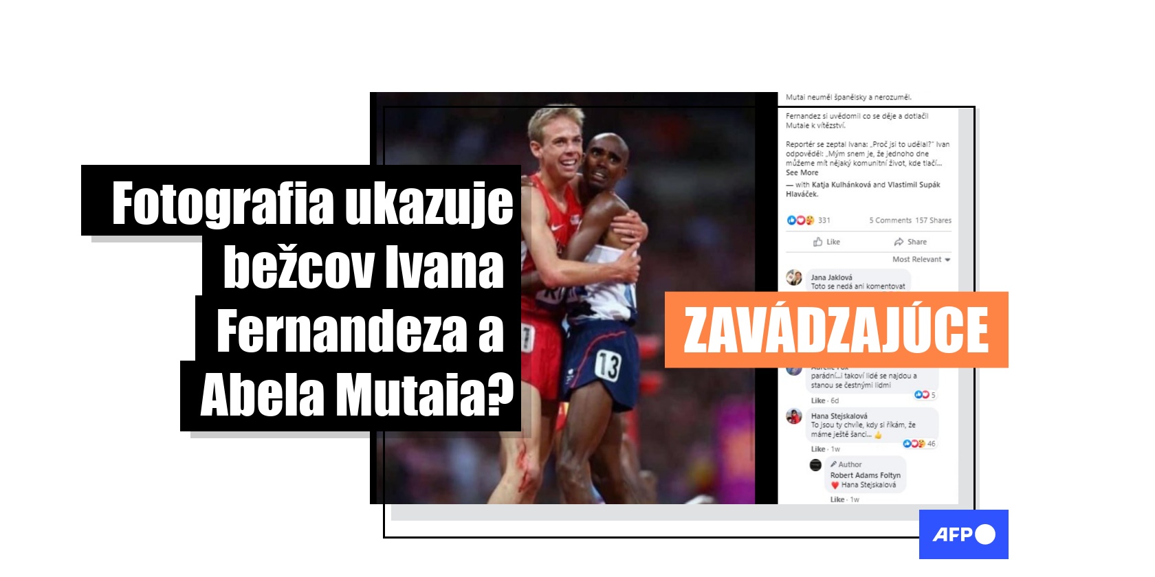 Na tejto fotografii nie sú bežci Abel Mutai a Iván Fernández, ale Mo ...